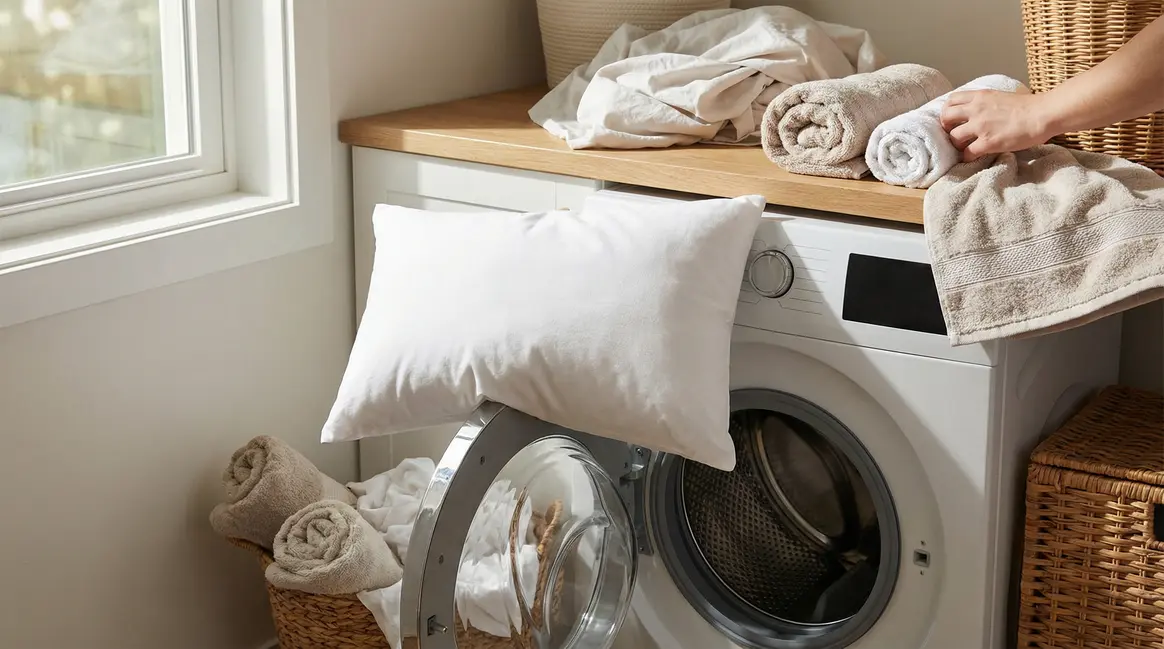 Laver un seul oreiller en machine : cette simple habitude déclenche ...